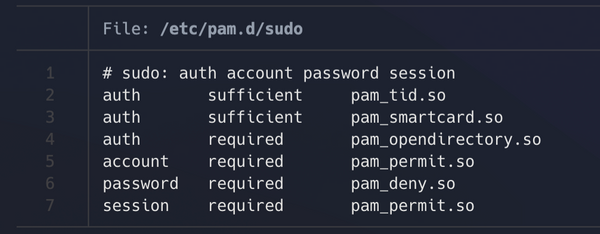 [MacOS] 使用 TouchID 替換 CLI sudo password